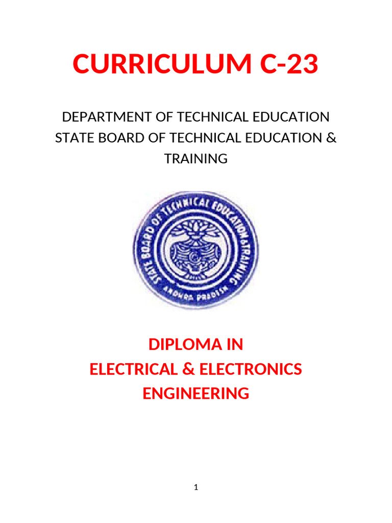c23 - Deee - Curriculum - Blue Print & Question Papers | PDF ...