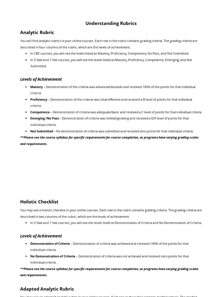 Understanding_Rubrics | PDF | Curriculum | Rubric (Academic)