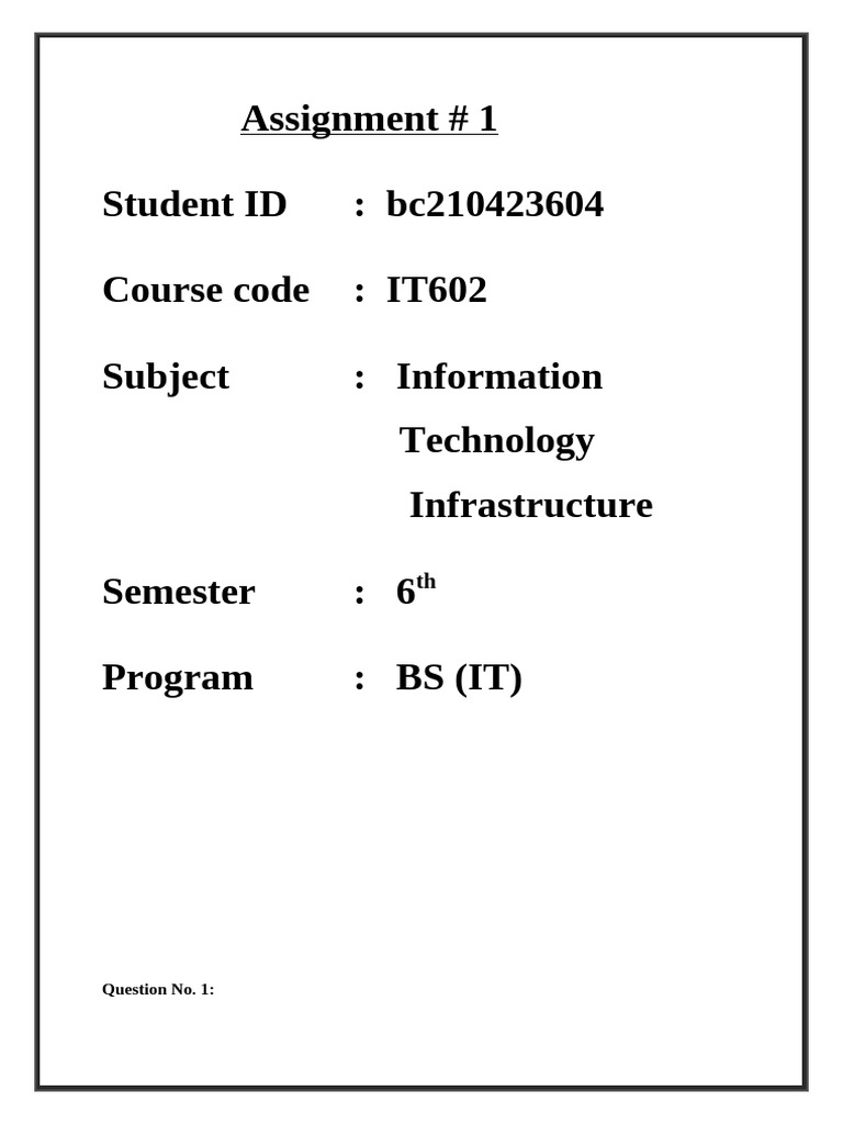 bc210423604 Zara Mahmood IT602 | PDF | Information Technology | Computing