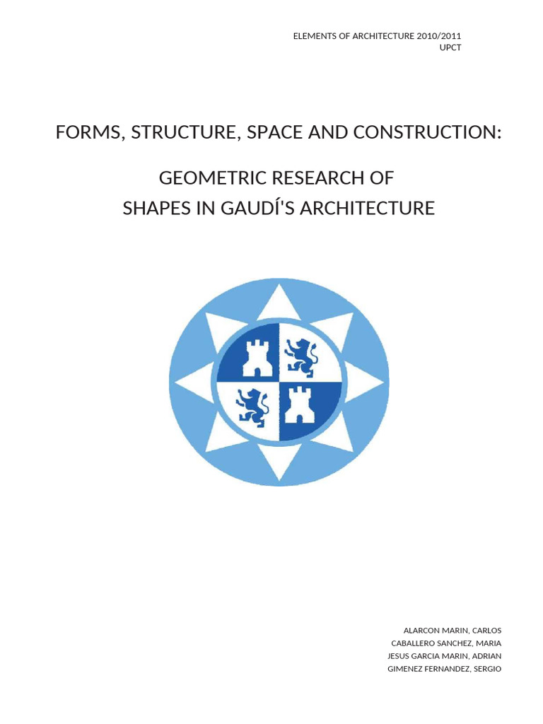 GEOMETRY OF FORMS IN GAUDÍ'S ARCHITECTURE | PDF | Geometry