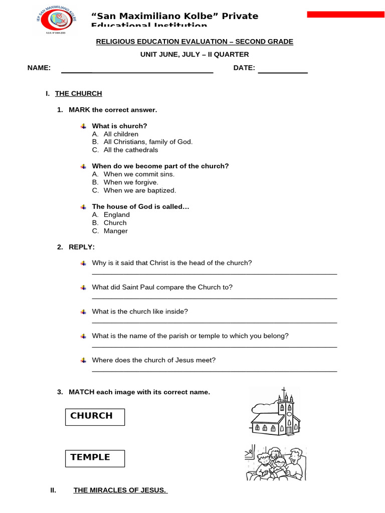 Evaluation of Religious Education | PDF | Jesus | Lazarus Of Bethany