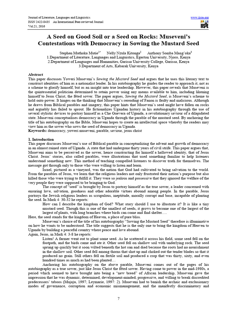 A_Seed_on_Good_Soil_or_a_Seed_on_Rocks_M | PDF | Lord's Resistance Army ...