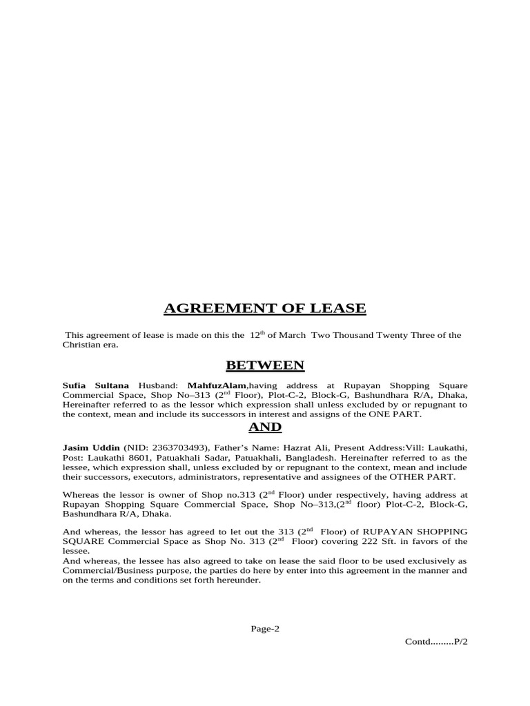 Commercial Lease Agreement | PDF | Lease | Real Property Law