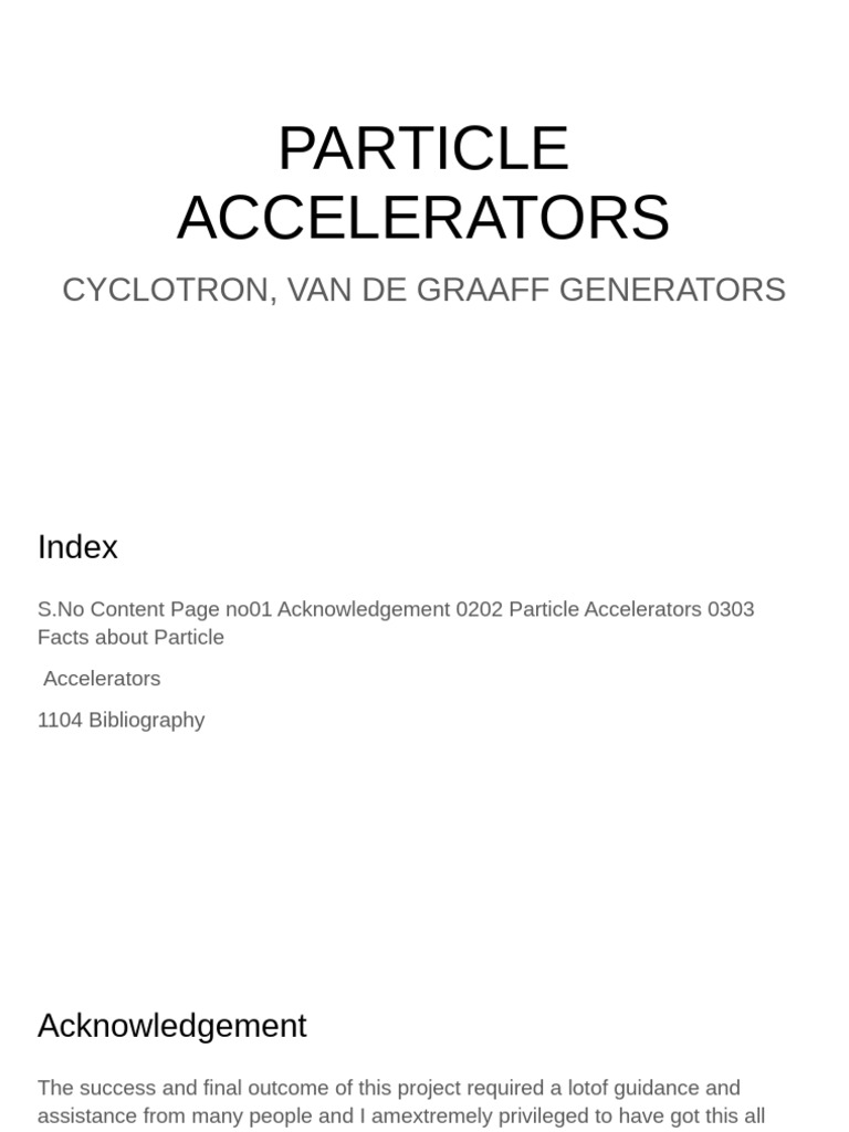 Particle Accelerators | PDF | Particle Accelerator | Physical Phenomena