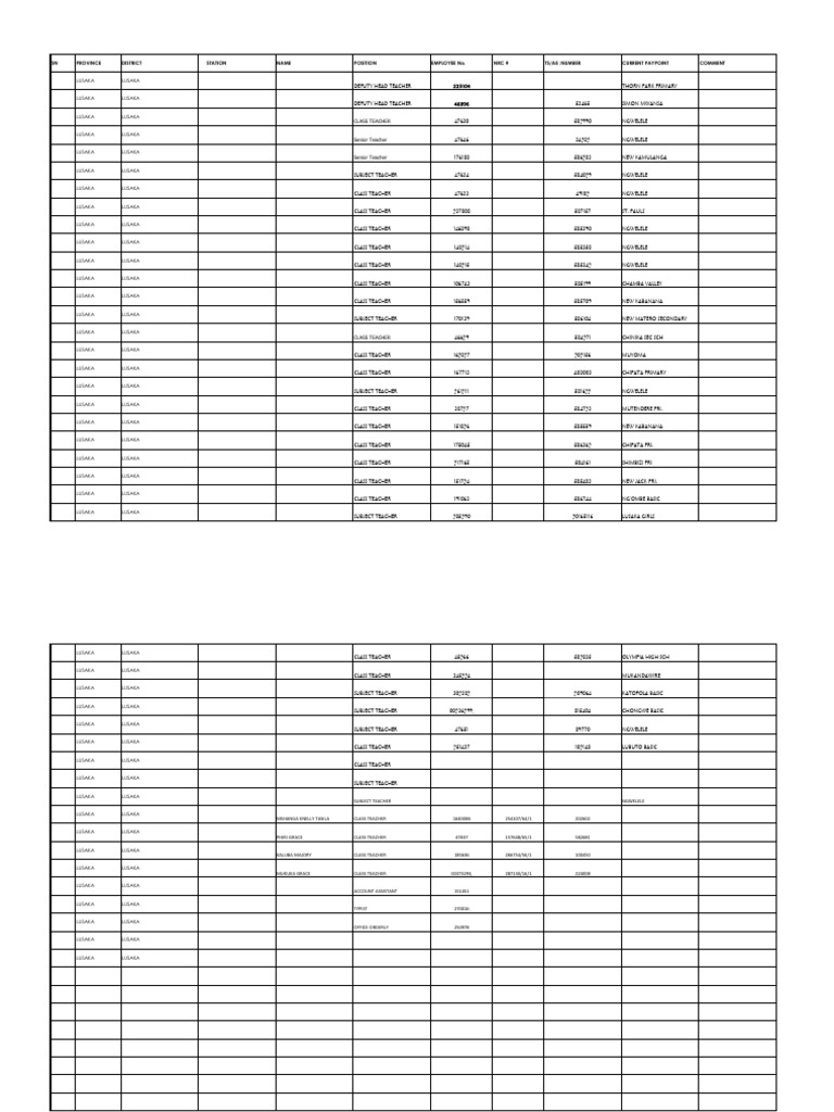 Staff Template Ministry | PDF