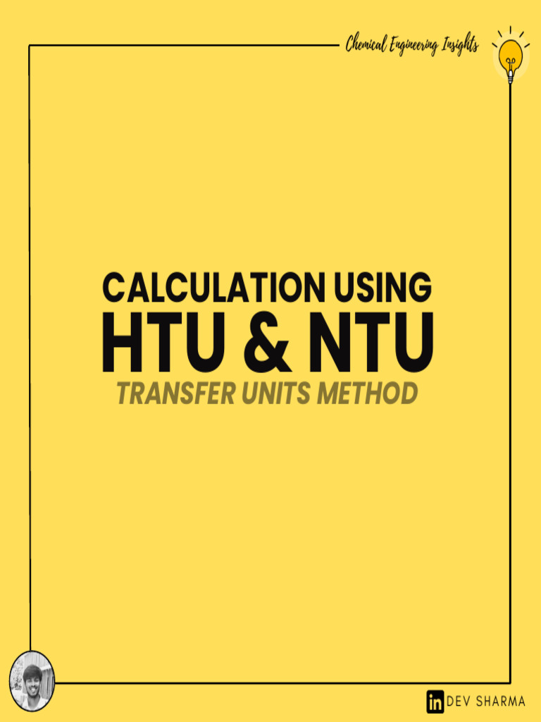 Understanding HTU and NTU in Mass Transfer | PDF