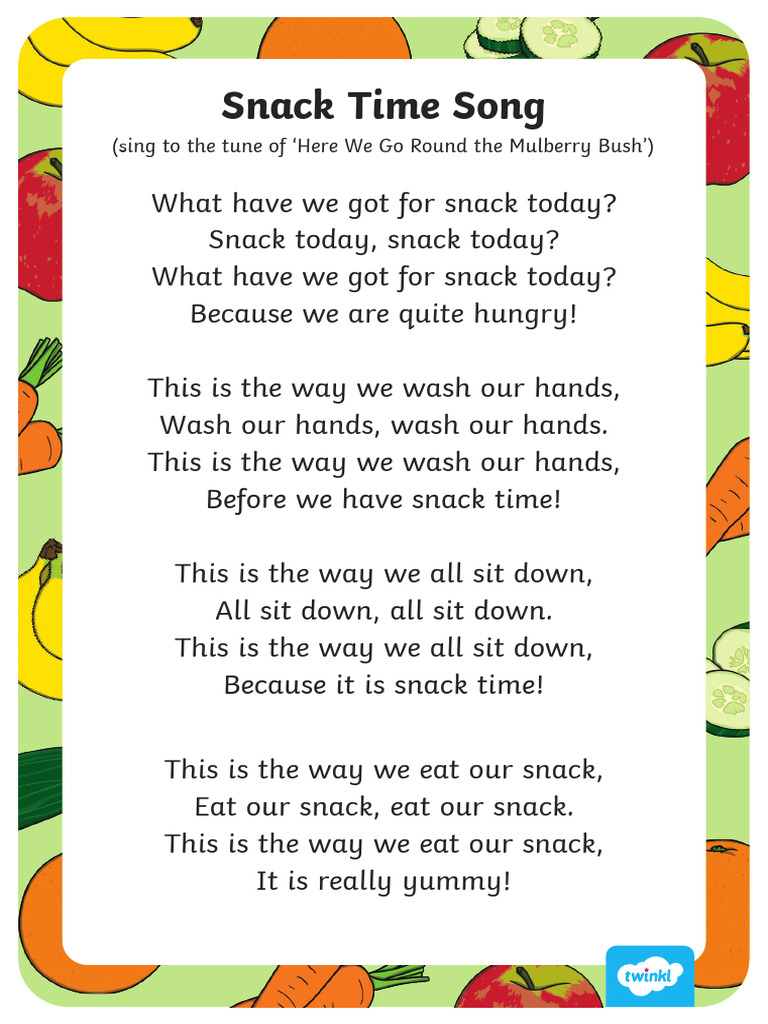 Snack Time Song | PDF