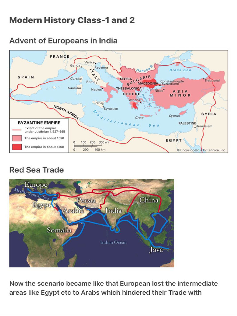 Modern History Class 1&2 | PDF