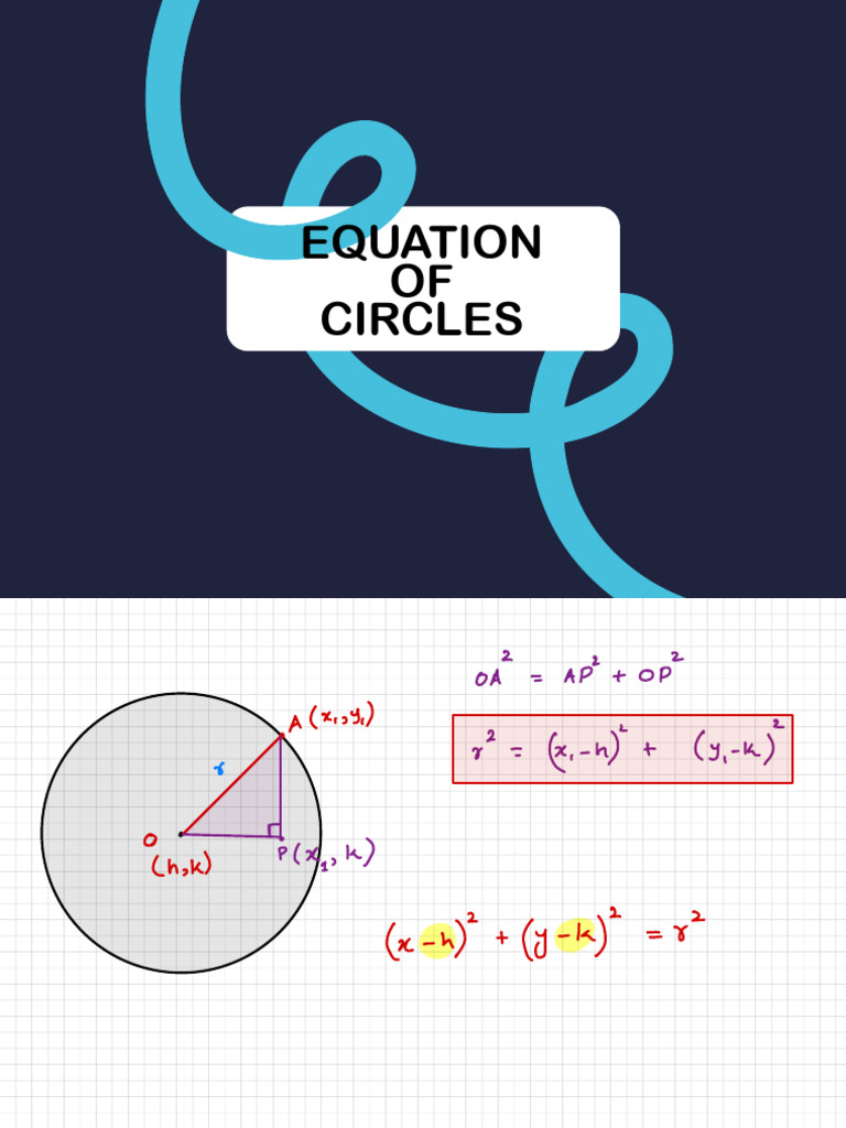 Equation of Circles Notes | PDF | Perpendicular | Circle