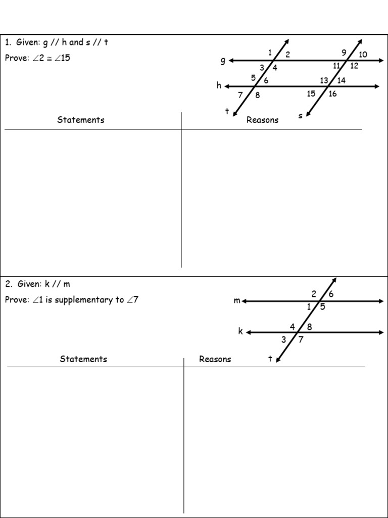 Parallel Line Proofs in Geometry | PDF | Mathematics | Euclidean Geometry