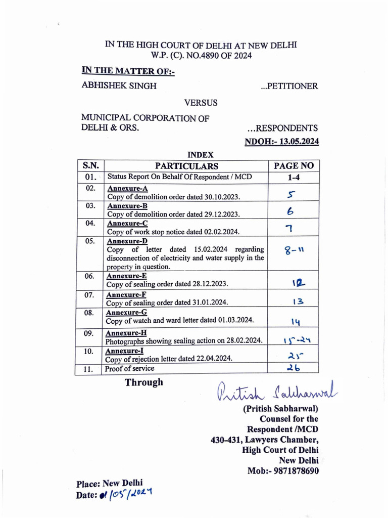 MCD Demolition Orders 2024 Delhi | PDF | Local Government | Delhi