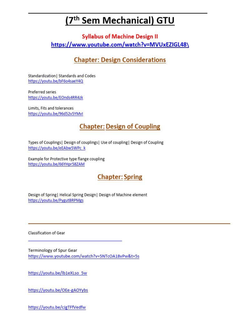 Design of Machine Elements Discription | PDF | Gear | Machines
