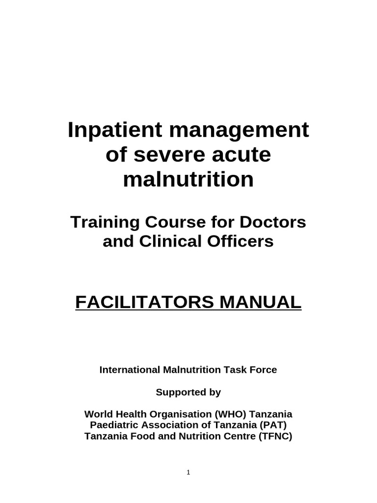 Doctor Facilitators Manual | PDF | Malnutrition | Dehydration