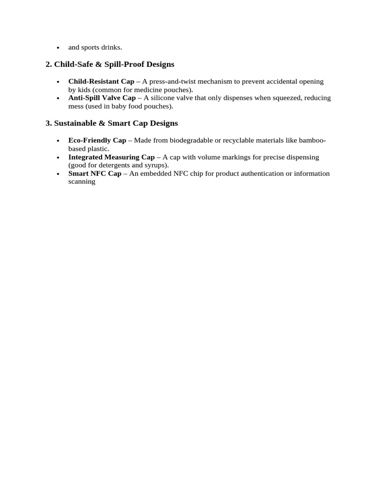 Pouch Cap Design | PDF