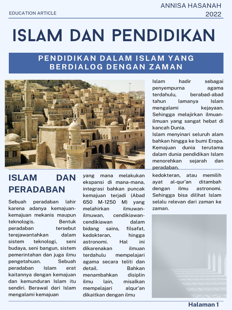Artikel Pendidikan - Annisa Hasanah | PDF