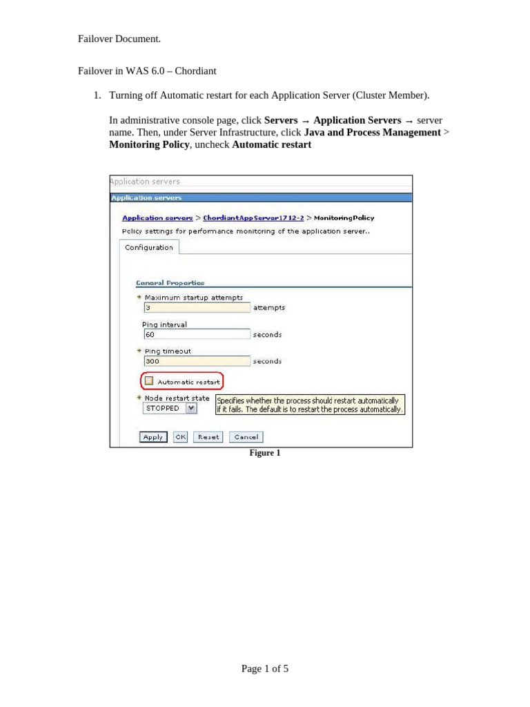 Failover in WAS 6 | PDF | Replication (Computing) | Server (Computing)