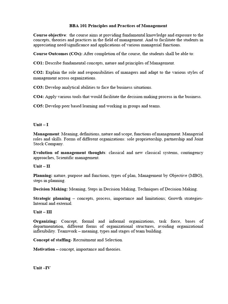 BBA Upto 6th Sem. 2021 Onwards 1 8 | PDF