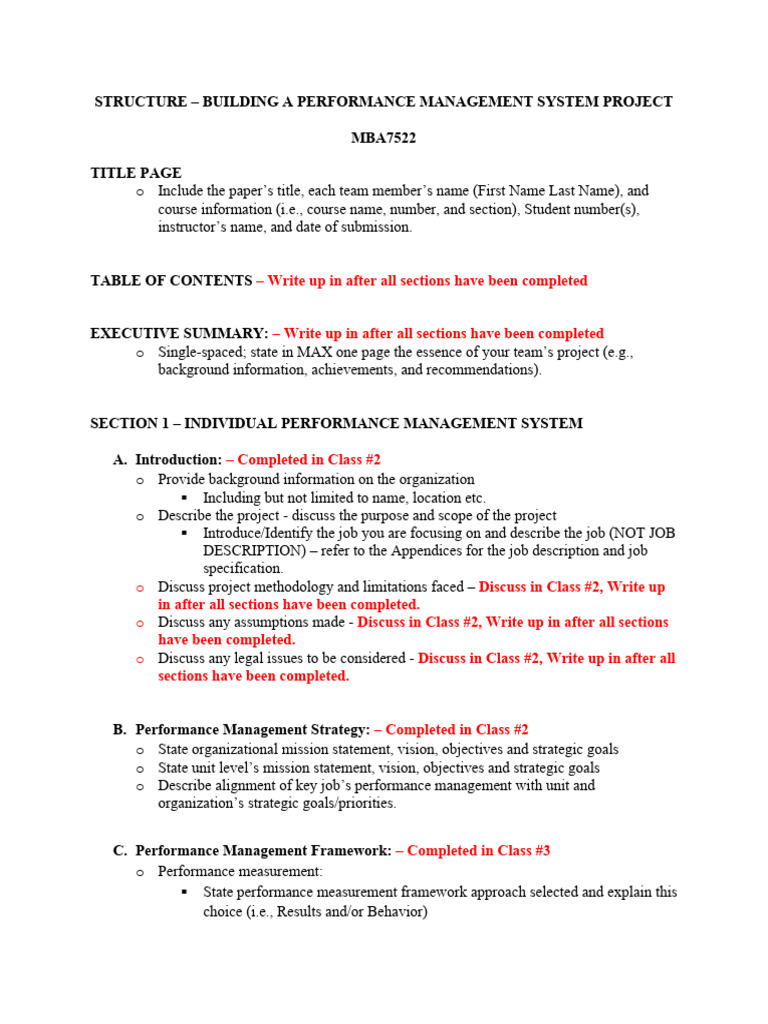 Building a Performance Management System - Project Structure | PDF ...