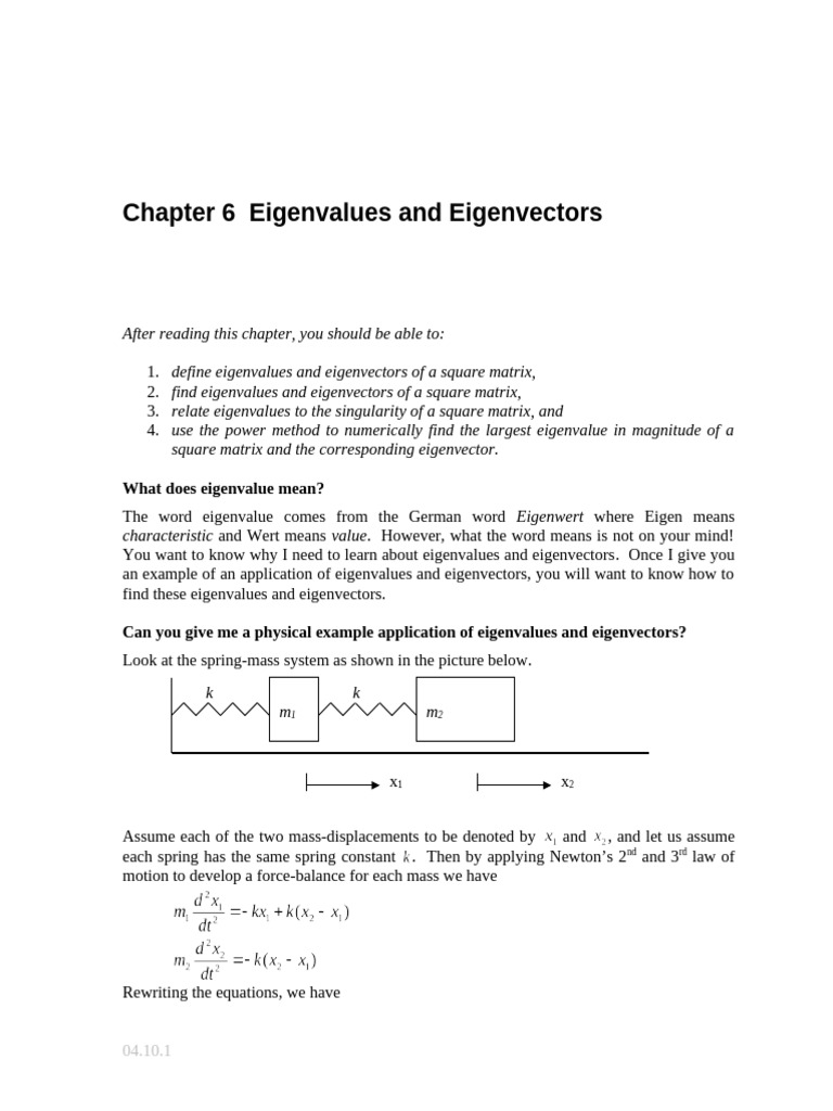 Eigenvalues and Eigenvectors | PDF | Eigenvalues And Eigenvectors | Matrix (Mathematics)