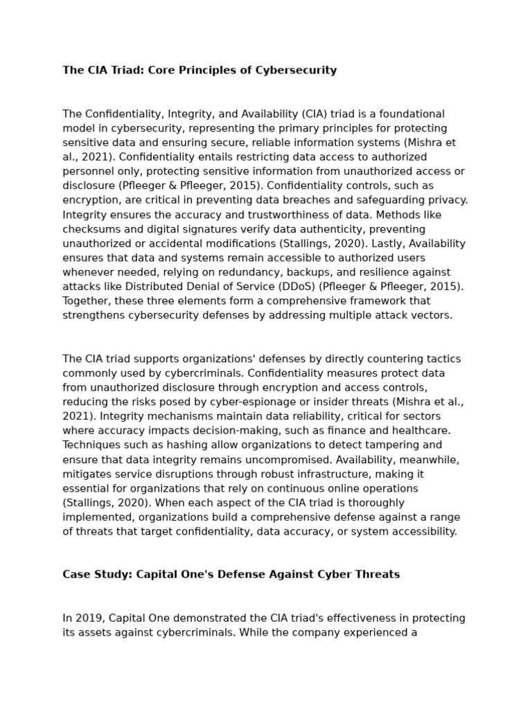 Cybersecurity's CIA Triad Essentials | PDF | Information Security ...