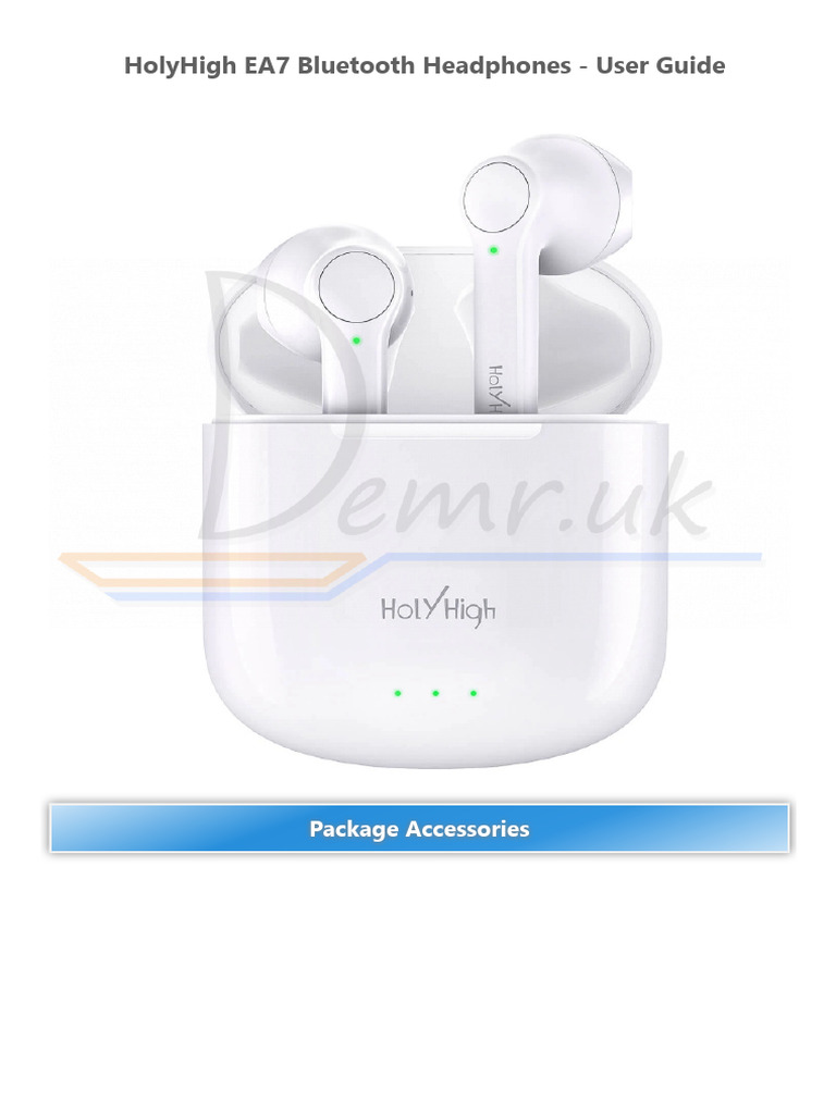 HolyHigh EA7 Earbuds - Manual | PDF | Headphones | Electronics