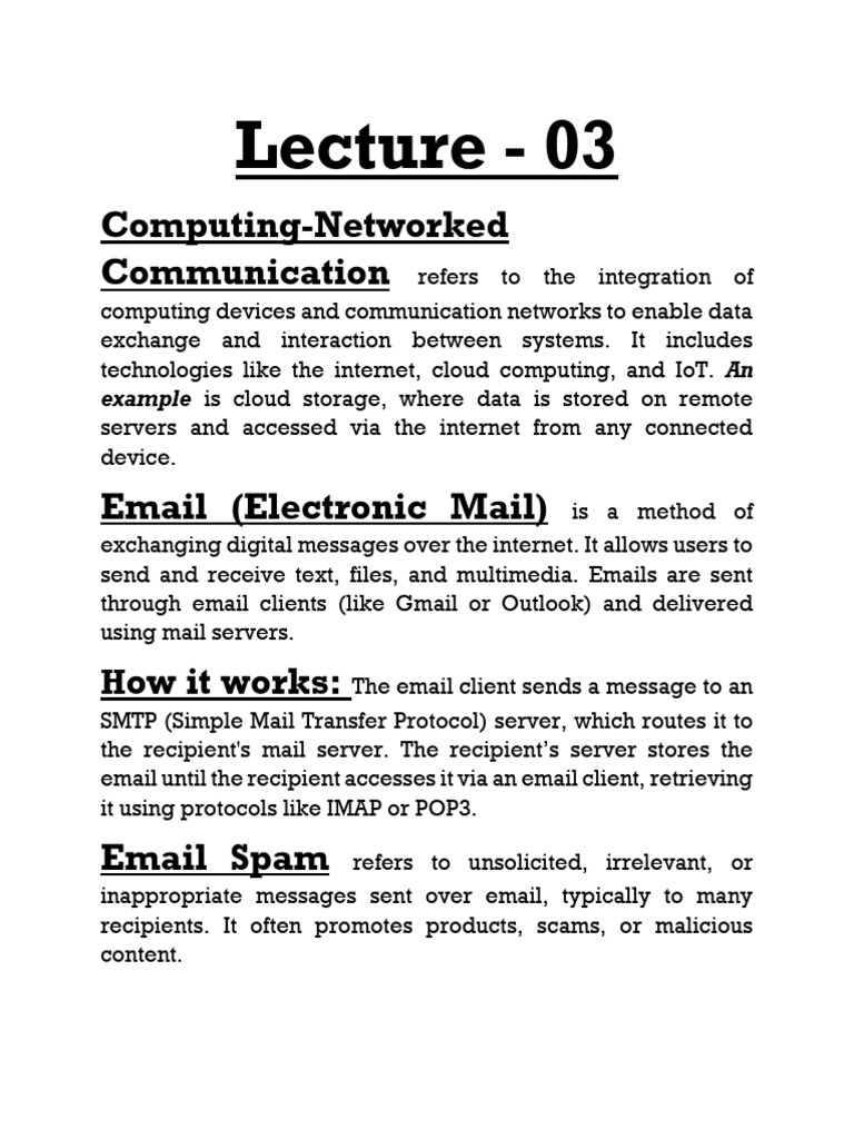 Lecture - 03 | PDF | Email Spam | World Wide Web Lecture - 03 | PDF | Email Spam | World Wide Web