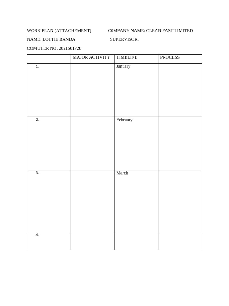 WORK PLAN | PDF