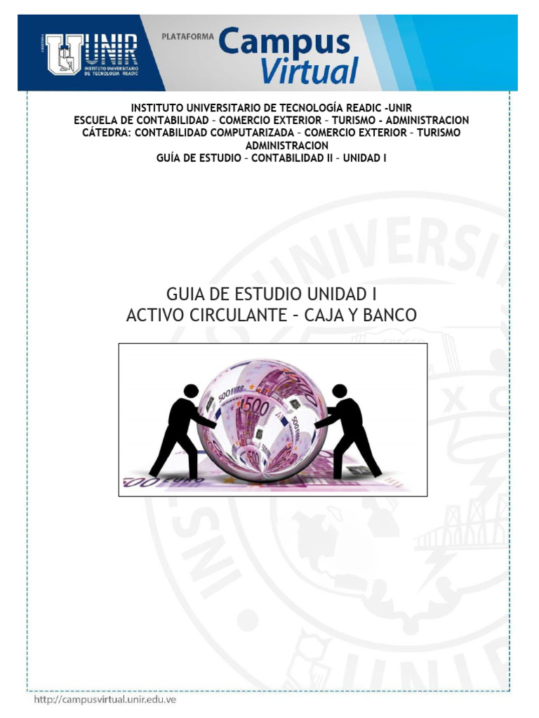 Guia de Activo Circulante Caja y Banco - Contabilidad II - Unidad I | PDF | Contabilidad | Bancos
