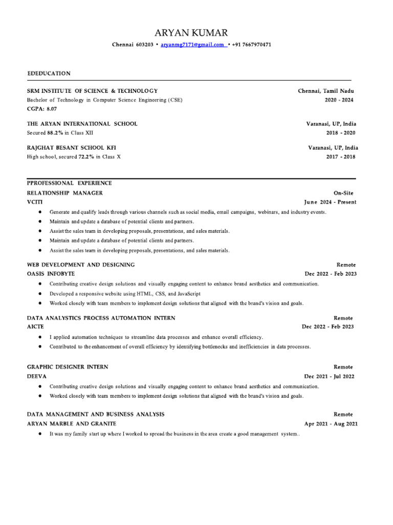 EX Resume | PDF