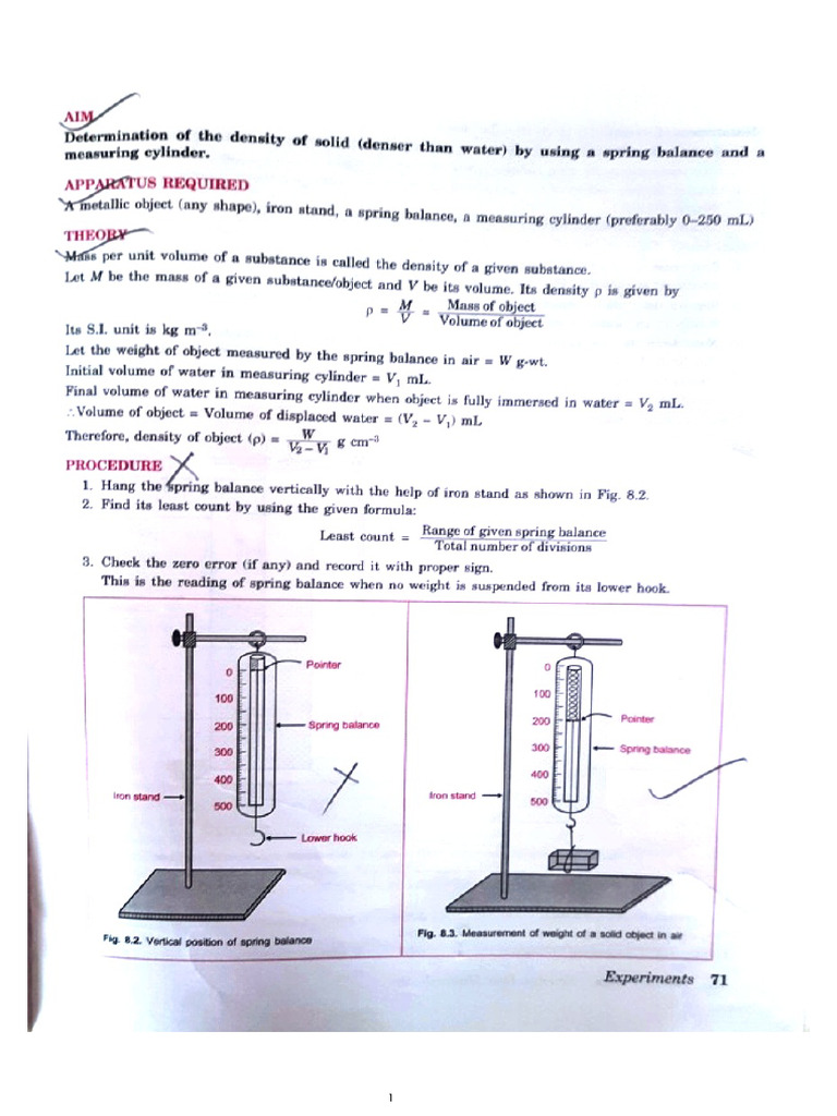 Exp No 1 - Find Density of Bob | PDF