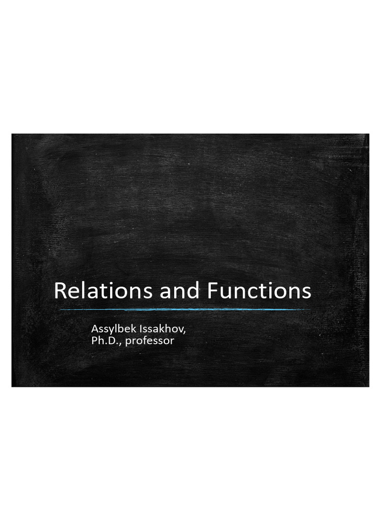 Understanding Relations and Functions | PDF | Function (Mathematics ...