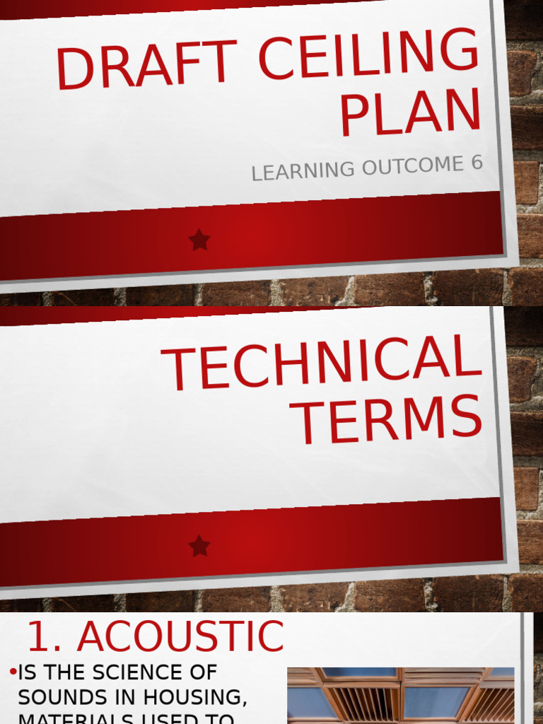 Technical Terms in Ceiling Plan | PDF