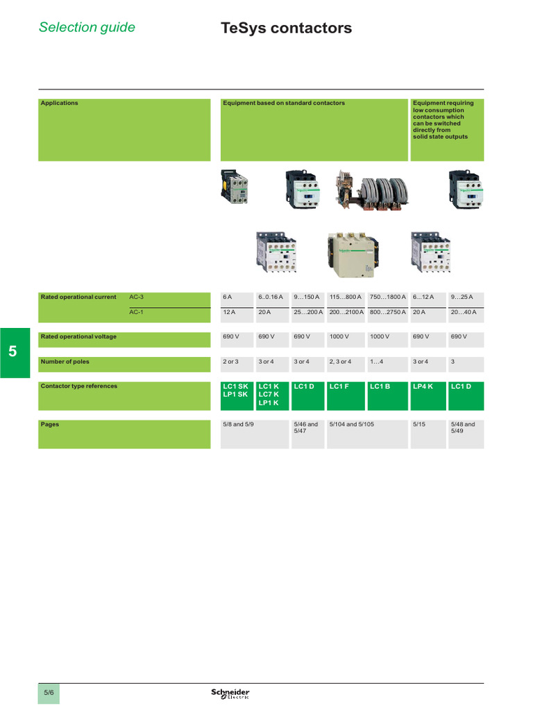Schneider Contactor Catalogue - 7 | PDF