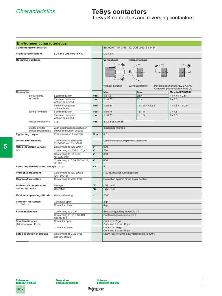 Schneider Contactor Catalogue - 11 | PDF