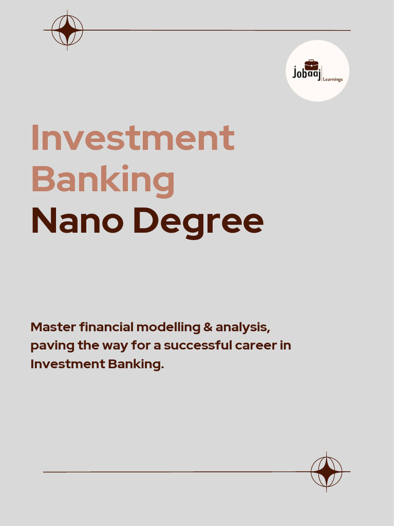 Brochure Investment Banking 1 | PDF | Valuation (Finance) | Mergers And ...