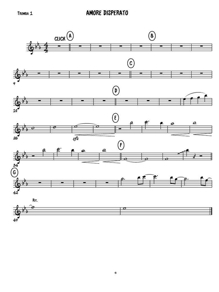 Amore Disperato - Tromba 1 | PDF