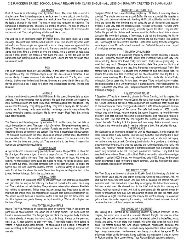 10th Selected Questions CBR 12 | PDF