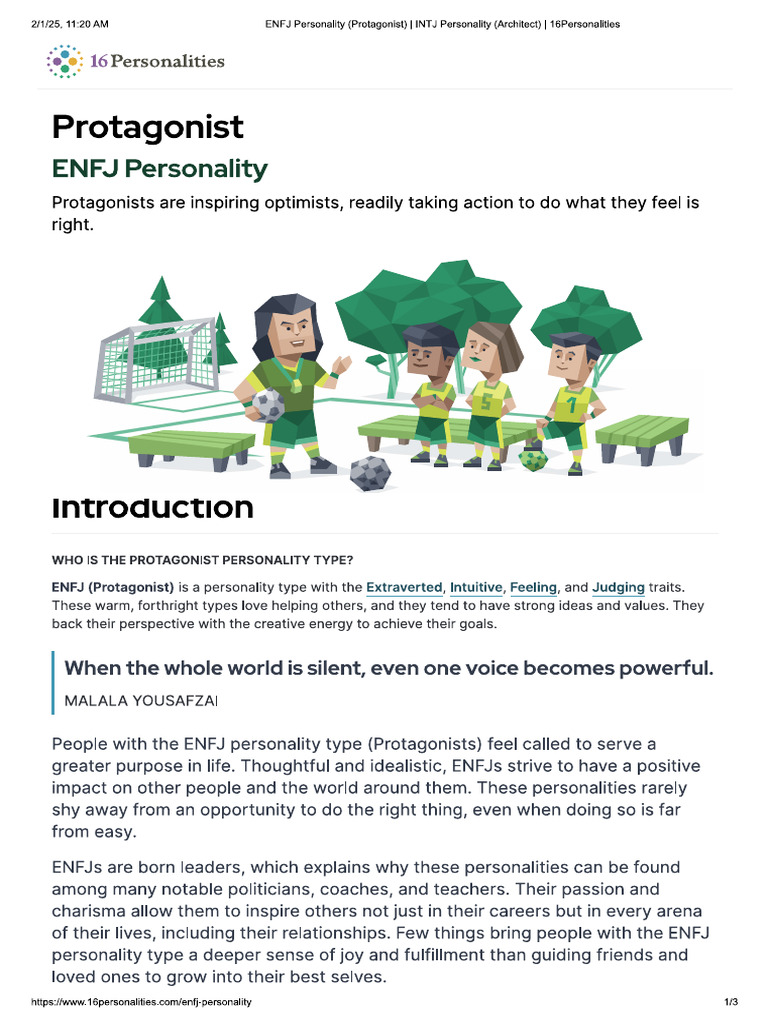 MBTI - ENFJ | PDF