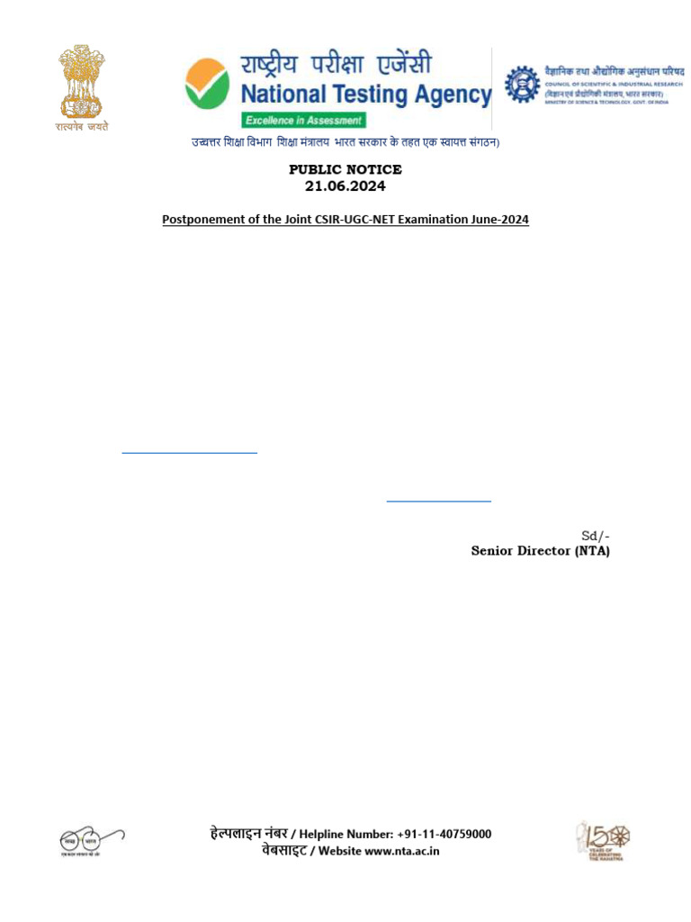 Csir Net 2024 | PDF