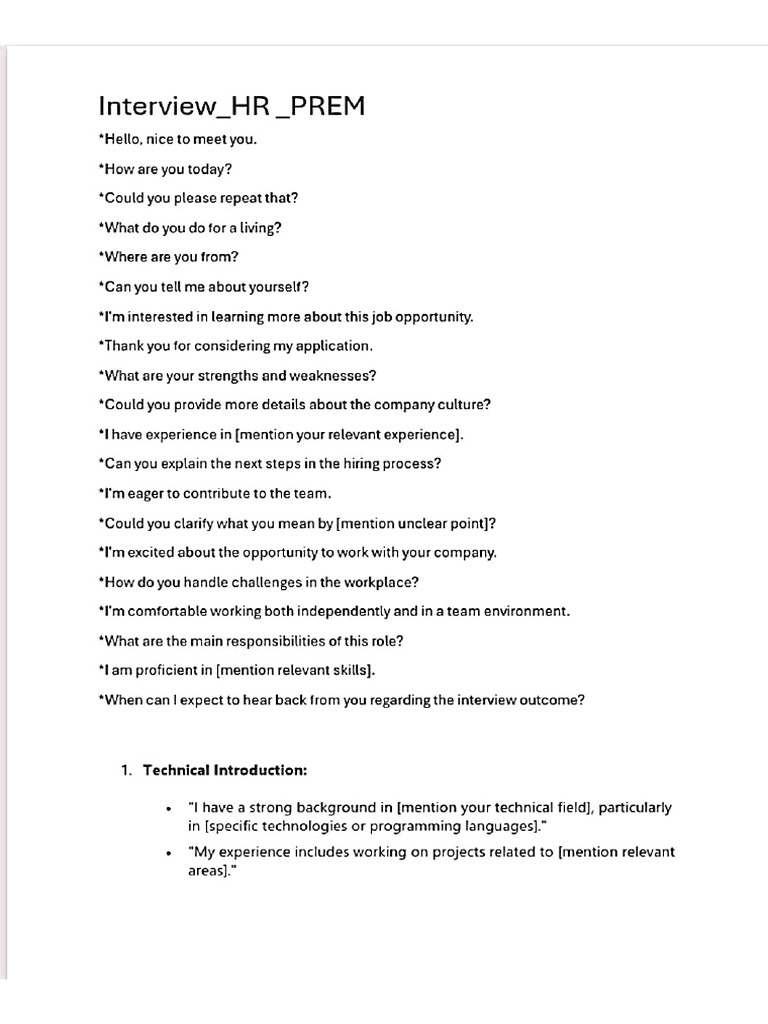 Interview English | PDF