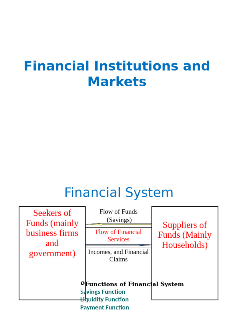 Overview of Financial Institutions and Markets | PDF | Money Market ...