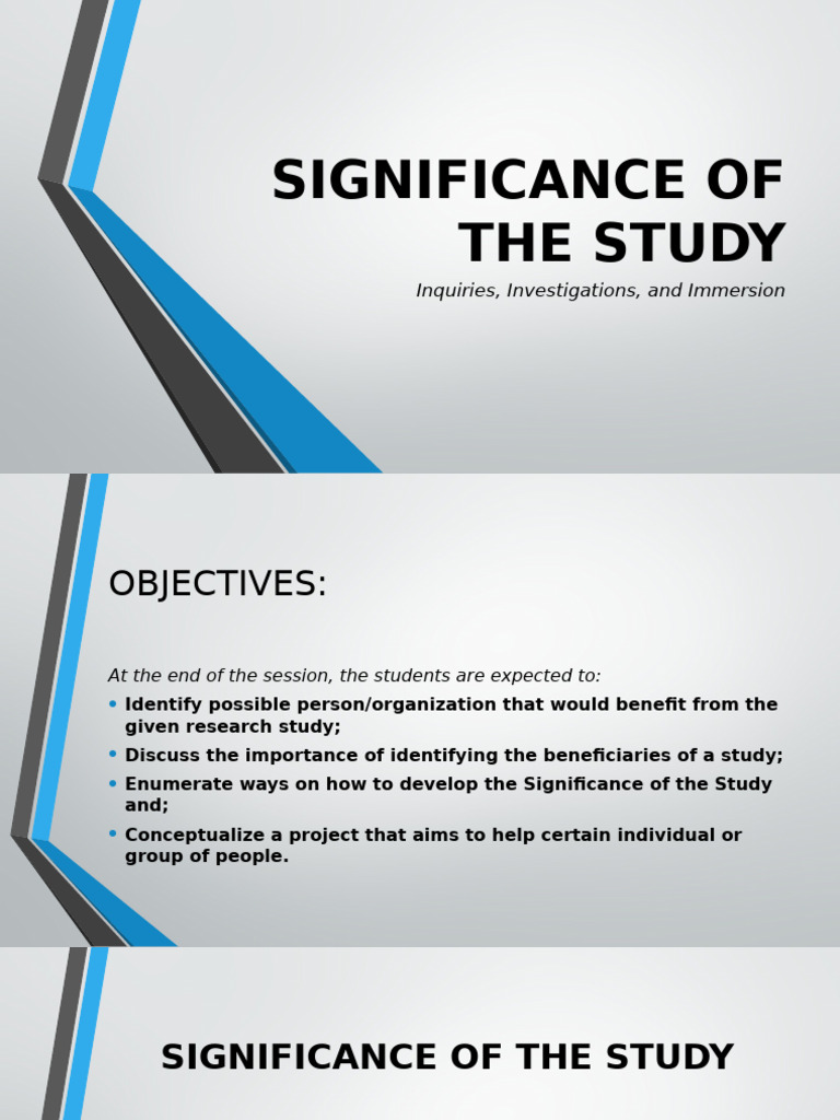 Importance of Study Significance Explained | PDF