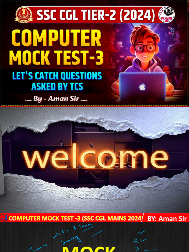 Computer Mock Test - 3 (SSC CGL Tier - 2) | PDF