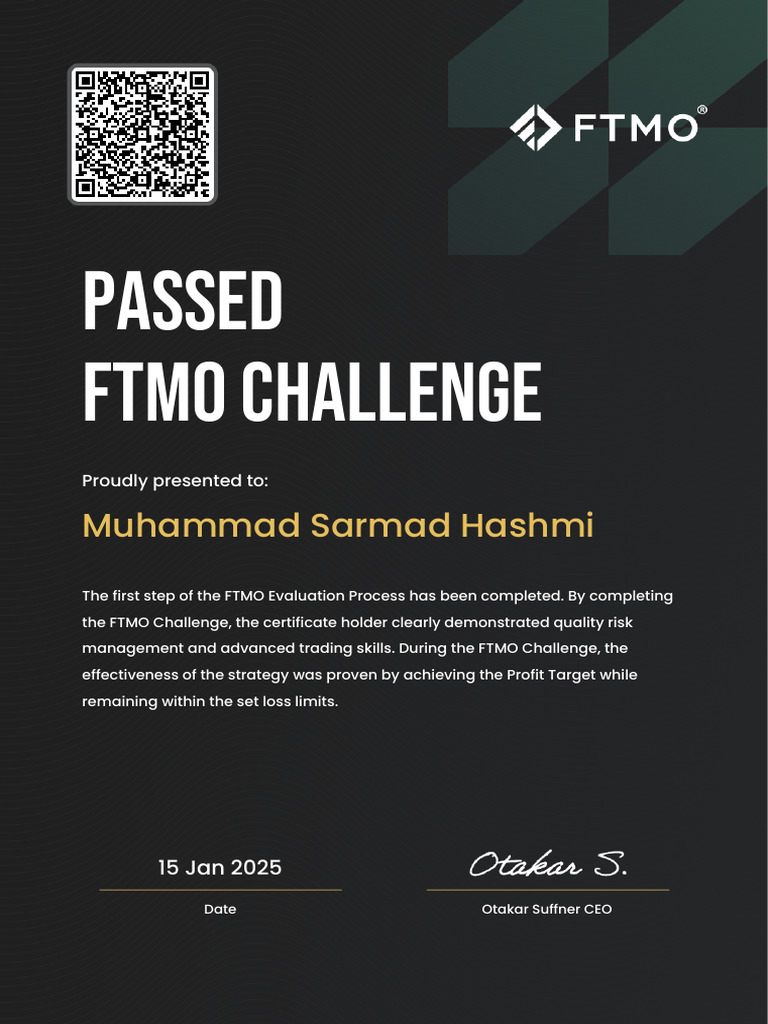 Passed Ftmo Challenge | PDF