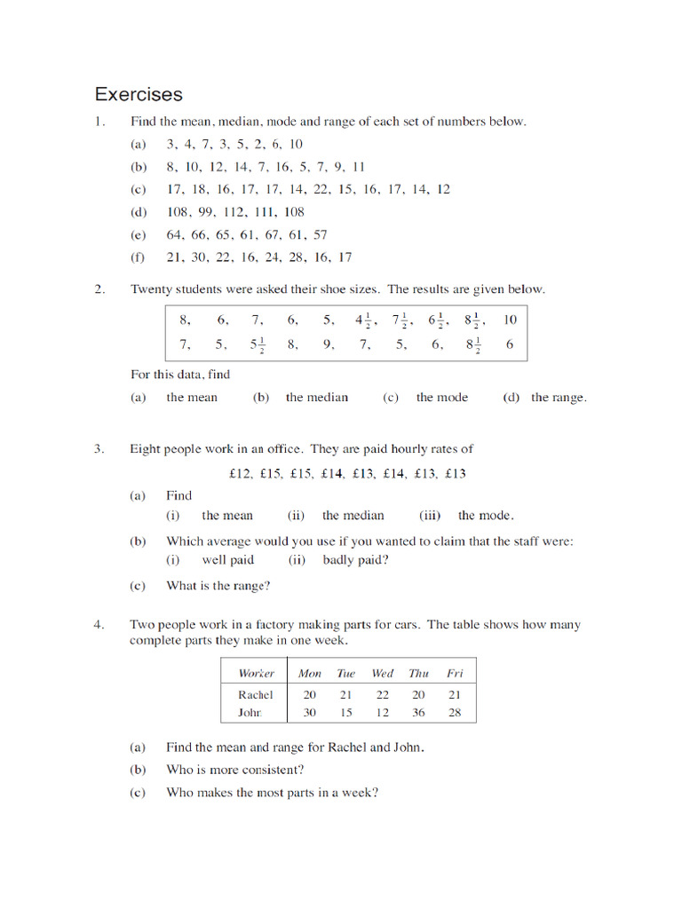 Statistics - Part 1-Practice Questions | PDF