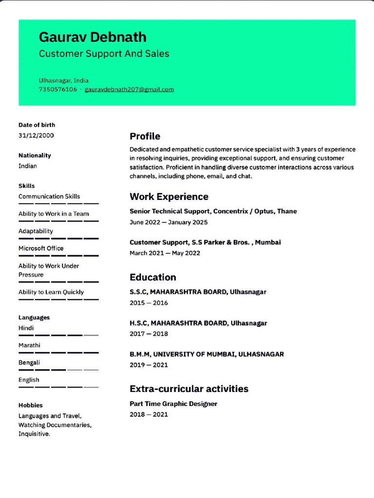 Gaurav Resume | PDF