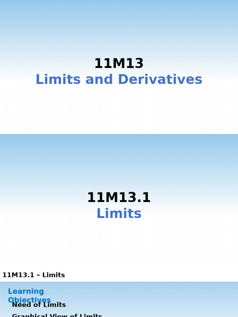 Understanding Limits and Derivatives | PDF | Limit (Mathematics ...