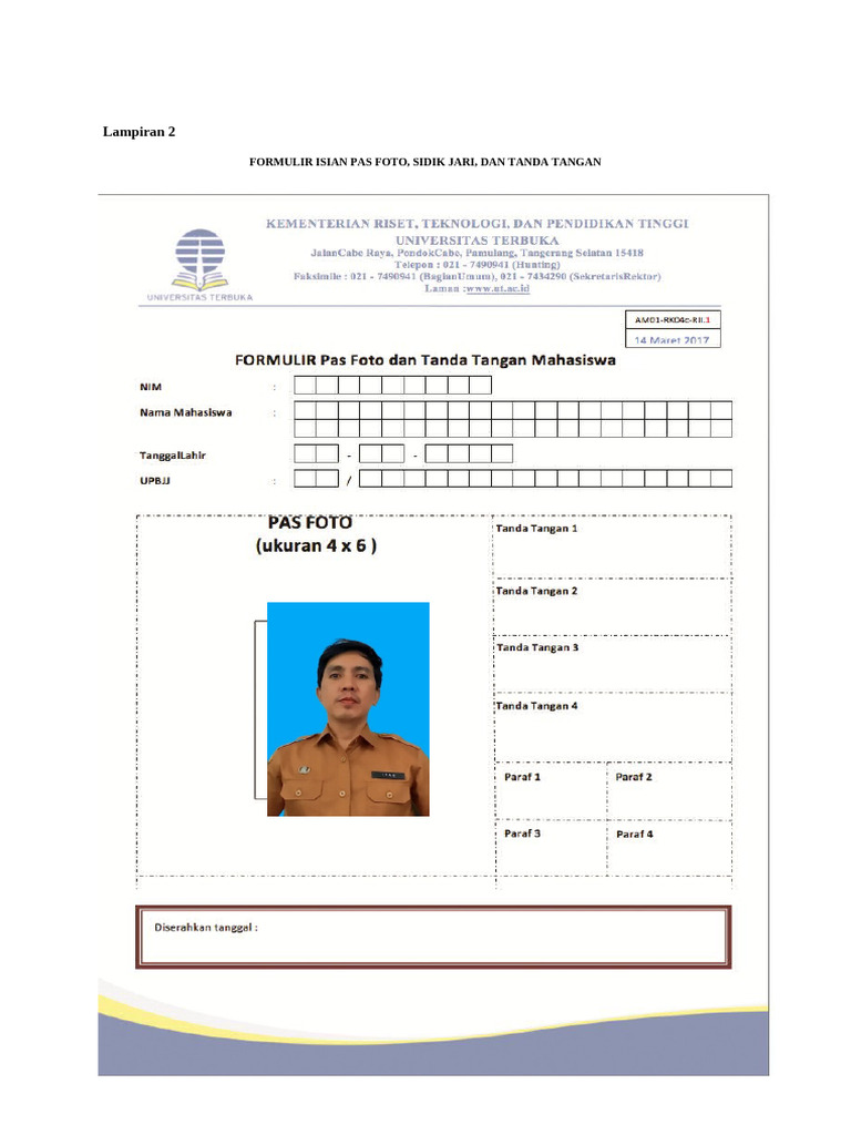 Form - Foto - Tandatangan - Paraf | PDF