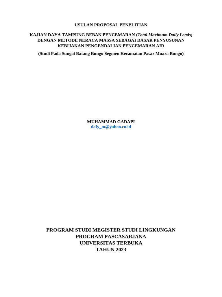 Proposal - Tesis | PDF