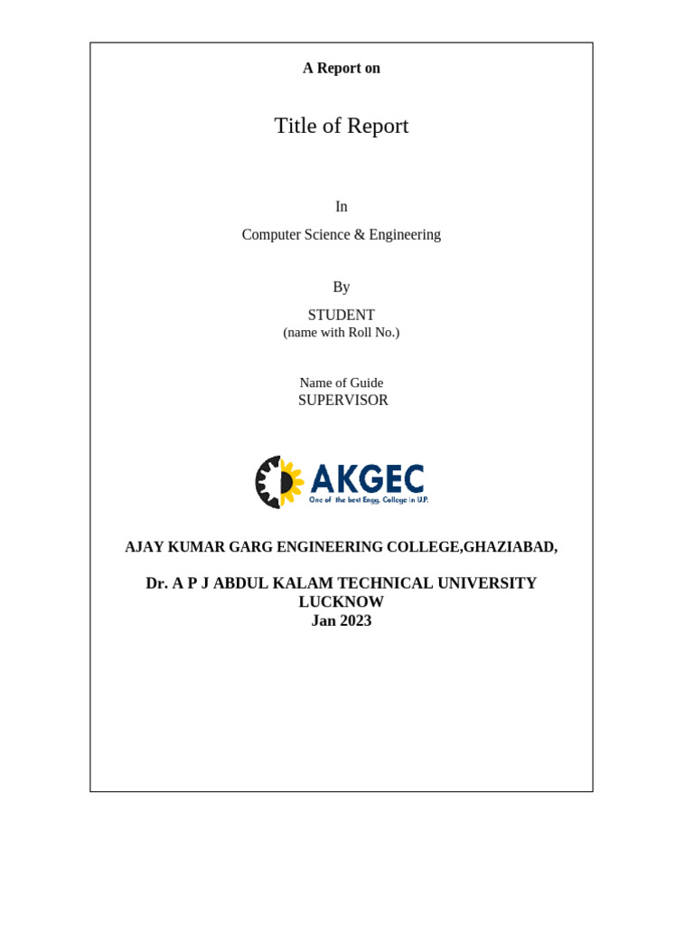 Mini Project Report Format 2022-23 (III Sem) | PDF | Software Testing ...